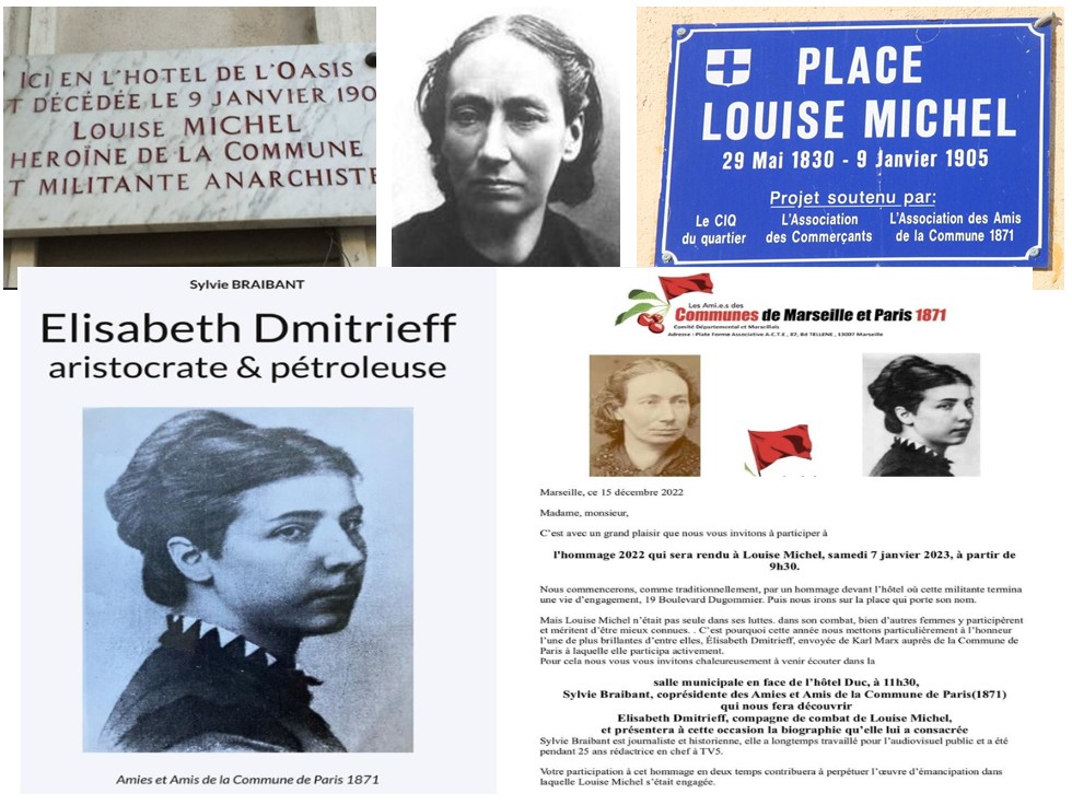 Marseille - Hommage à Louise Michel et Élizabeth Dmitrieff
